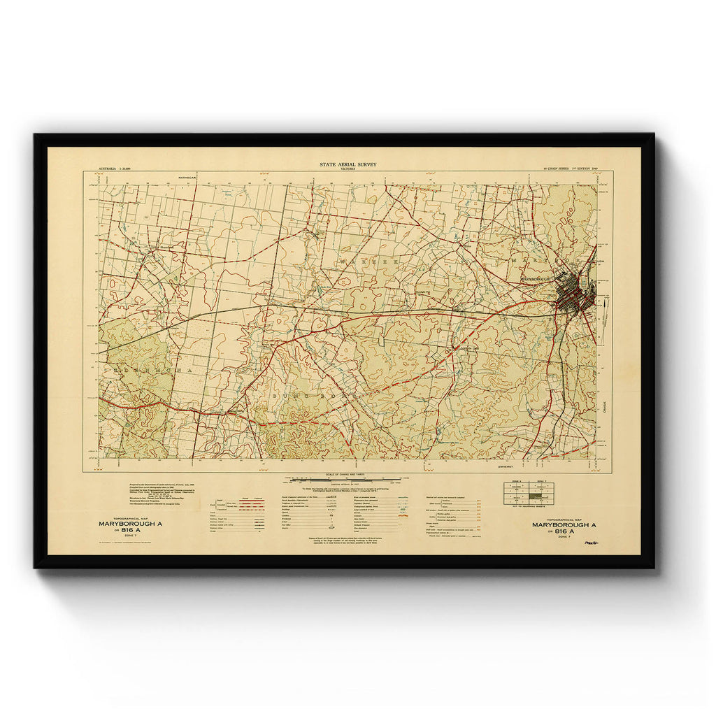 Maryborough, Victoria Vintage Maps
