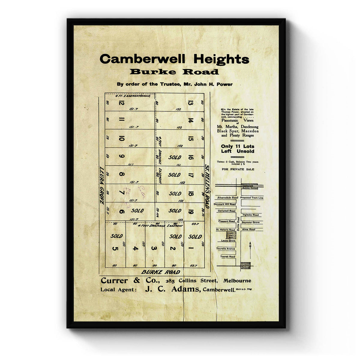 Camberwell, Victoria Australia Vintage Map #104 (188-?) – Vintage Maps