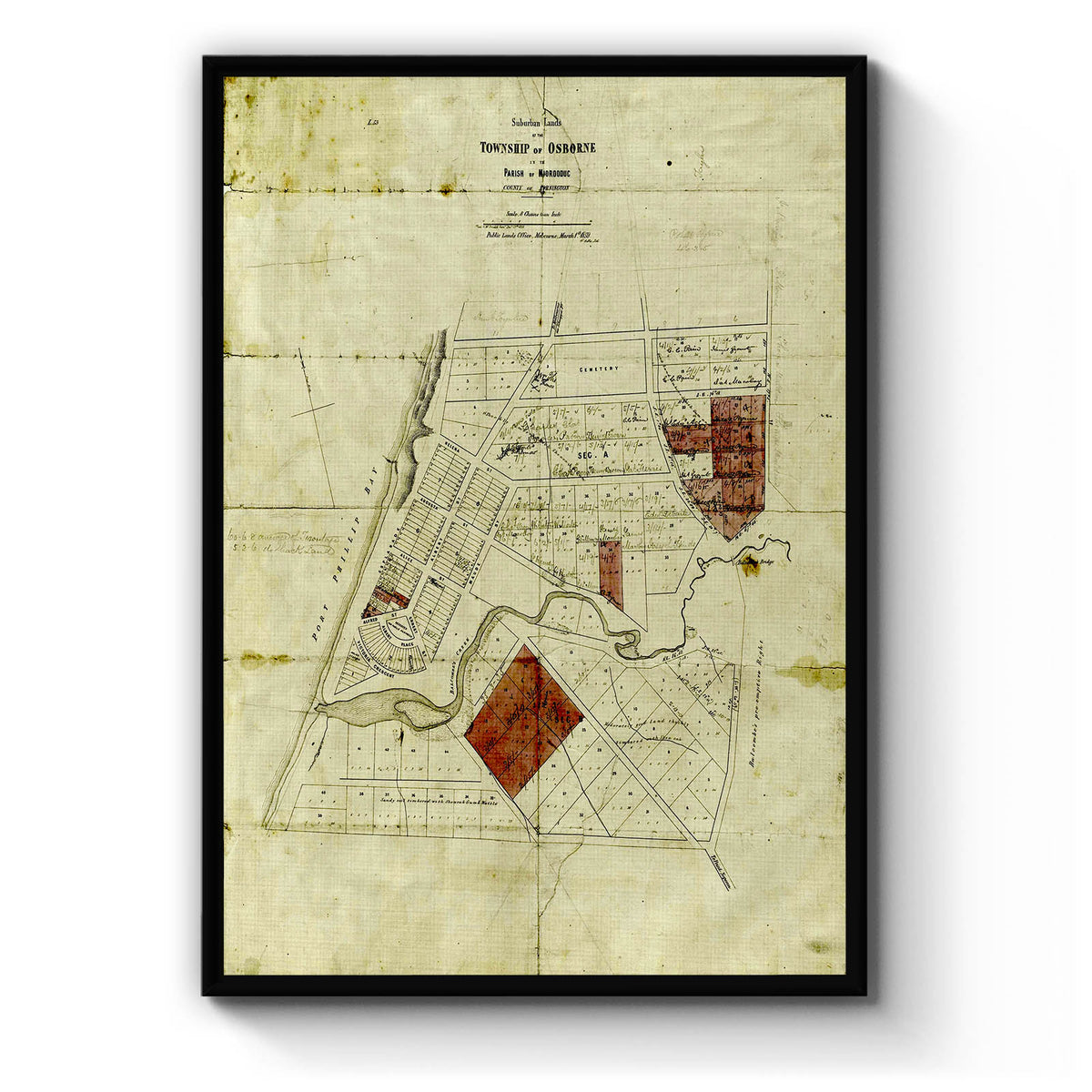 Mount Martha, Victoria Australia Vintage Map #3 (1859) – Vintage Maps