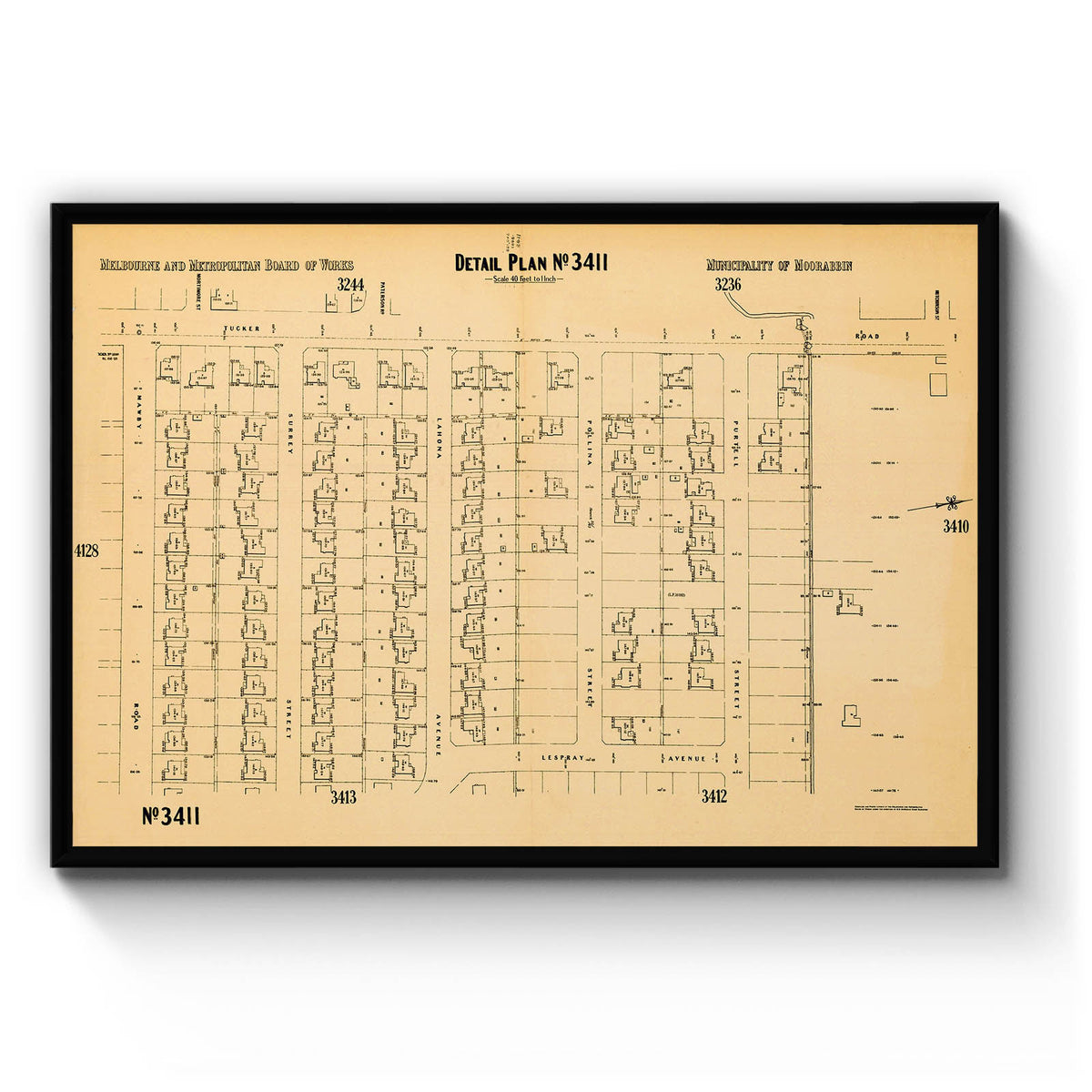 Bentleigh, Victoria Australia Vintage Map #8 (194-) – Vintage Maps