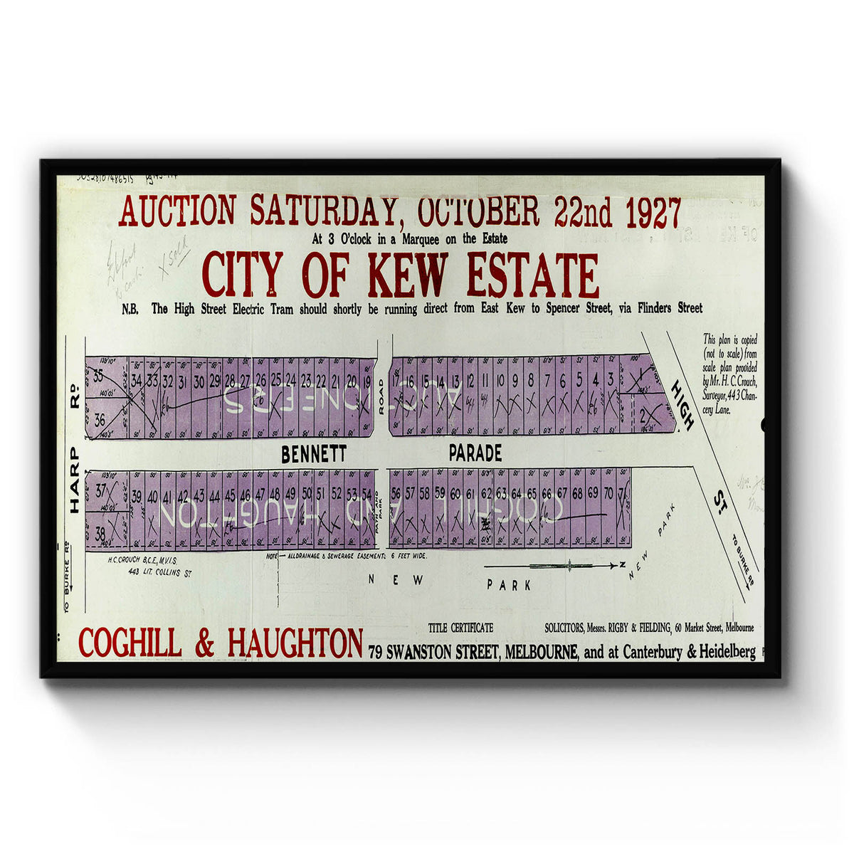 Kew, Victoria Australia Vintage Map #144 (1927) – Vintage Maps