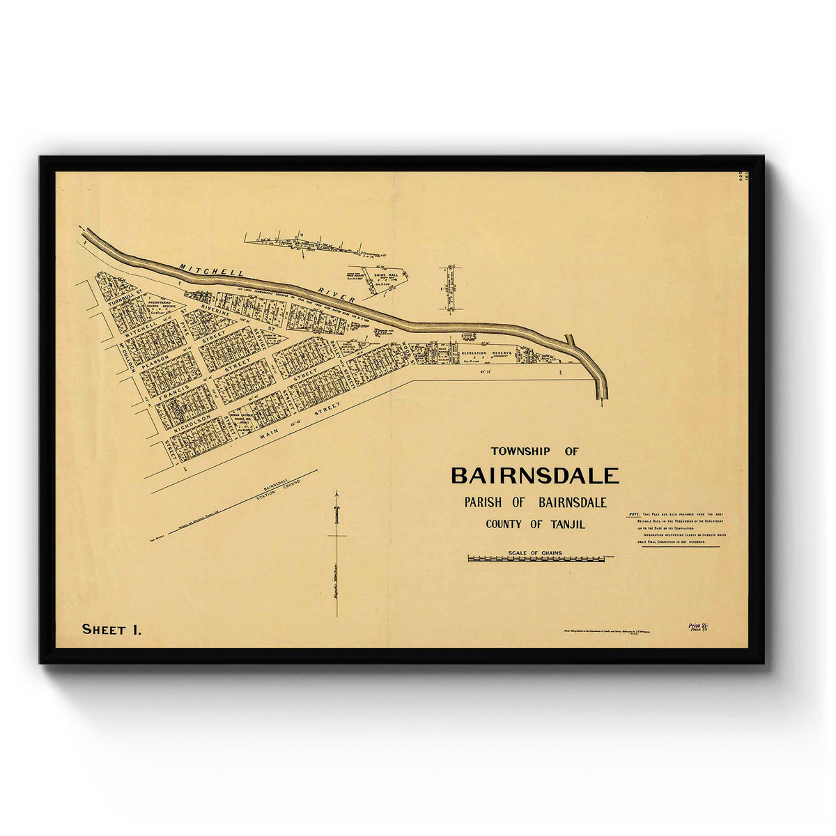 Bairnsdale, Victoria Australia Vintage Map #2 (1892) – Vintage Maps