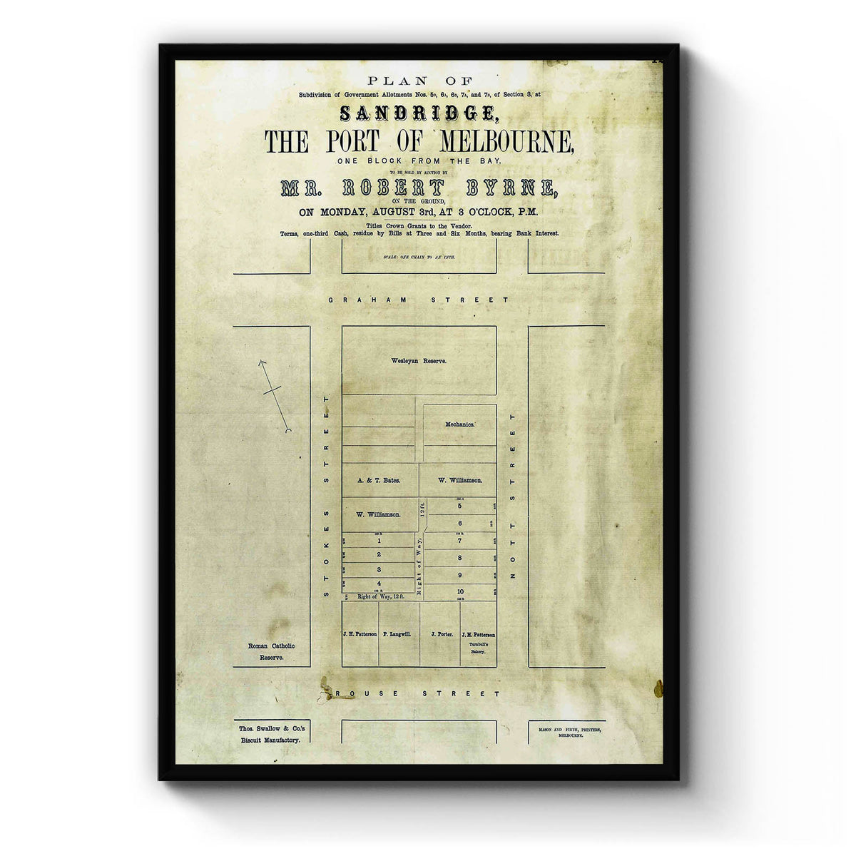 Port Melbourne, Victoria Australia Vintage Map #102 (185-?) – Vintage Maps