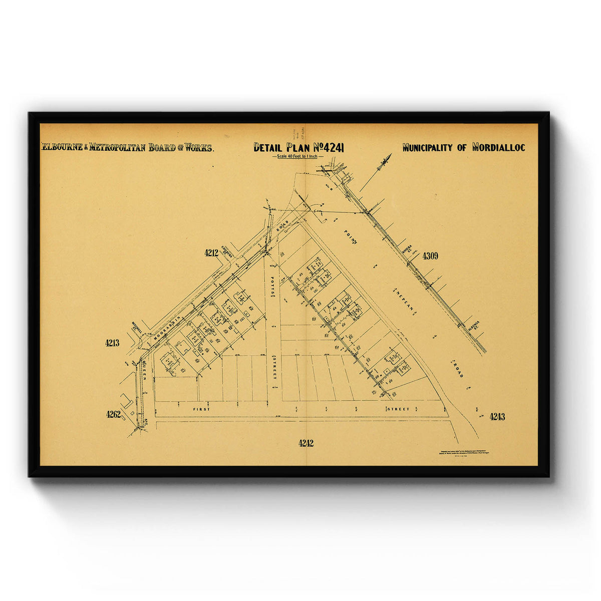 Mordialloc, Victoria Australia Vintage Map #54 (1941) – Vintage Maps