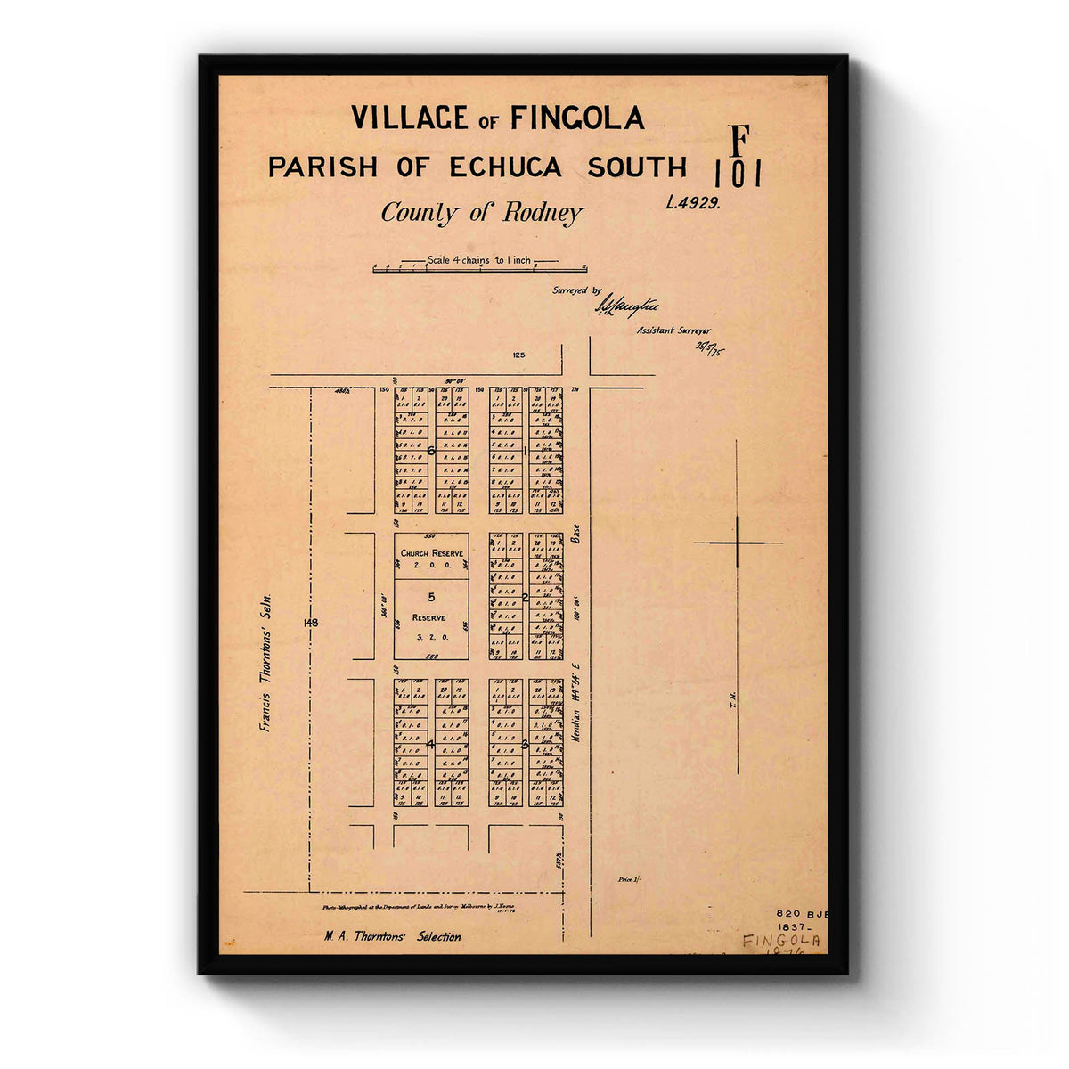 Echuca, Victoria Australia Vintage Map #2 (1876) – Vintage Maps