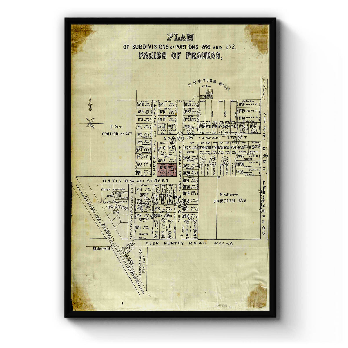 Elsternwick, Victoria Australia Vintage Map #25 (1882) – Vintage Maps