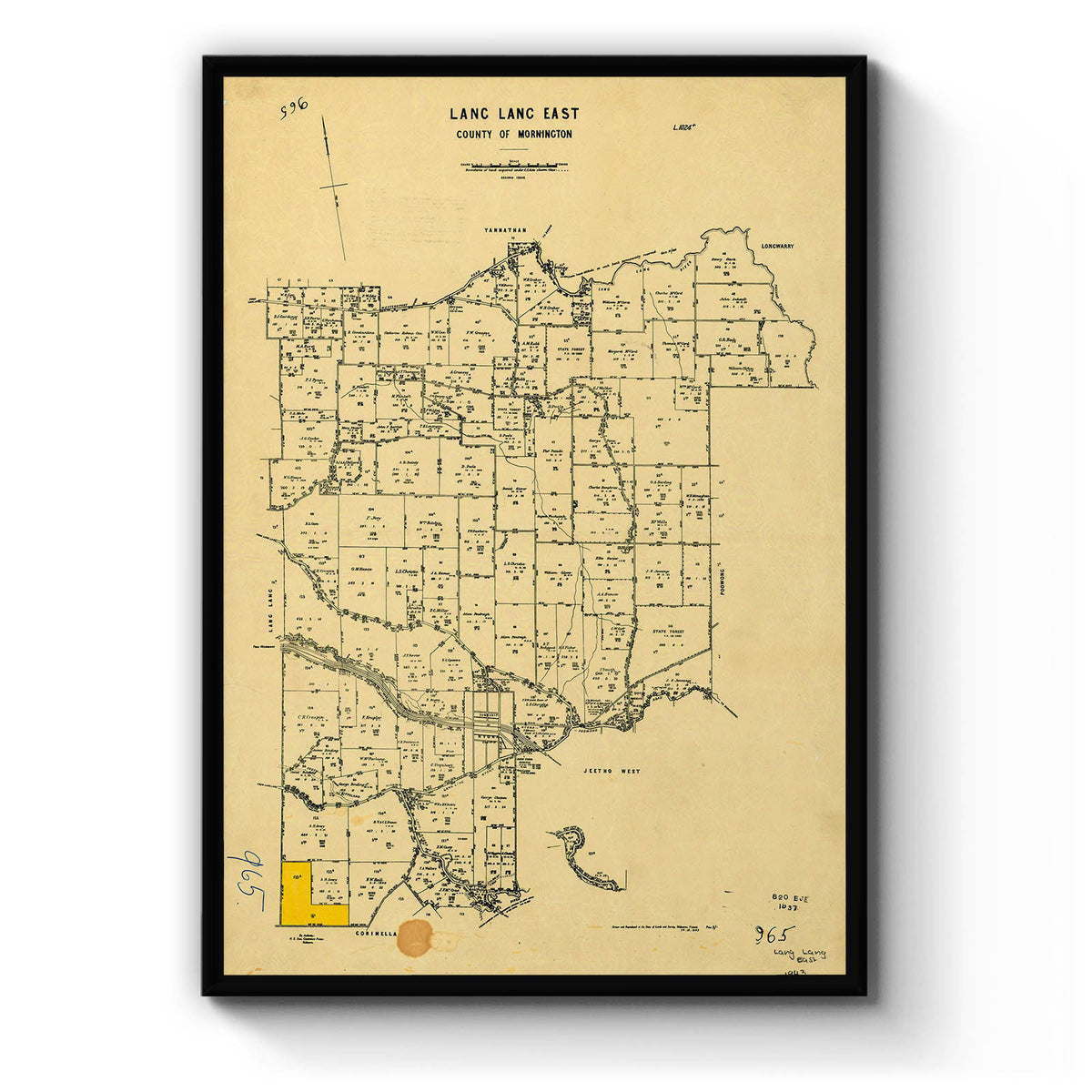 Nyora, Victoria Australia Vintage Map #6 (1943) – Vintage Maps