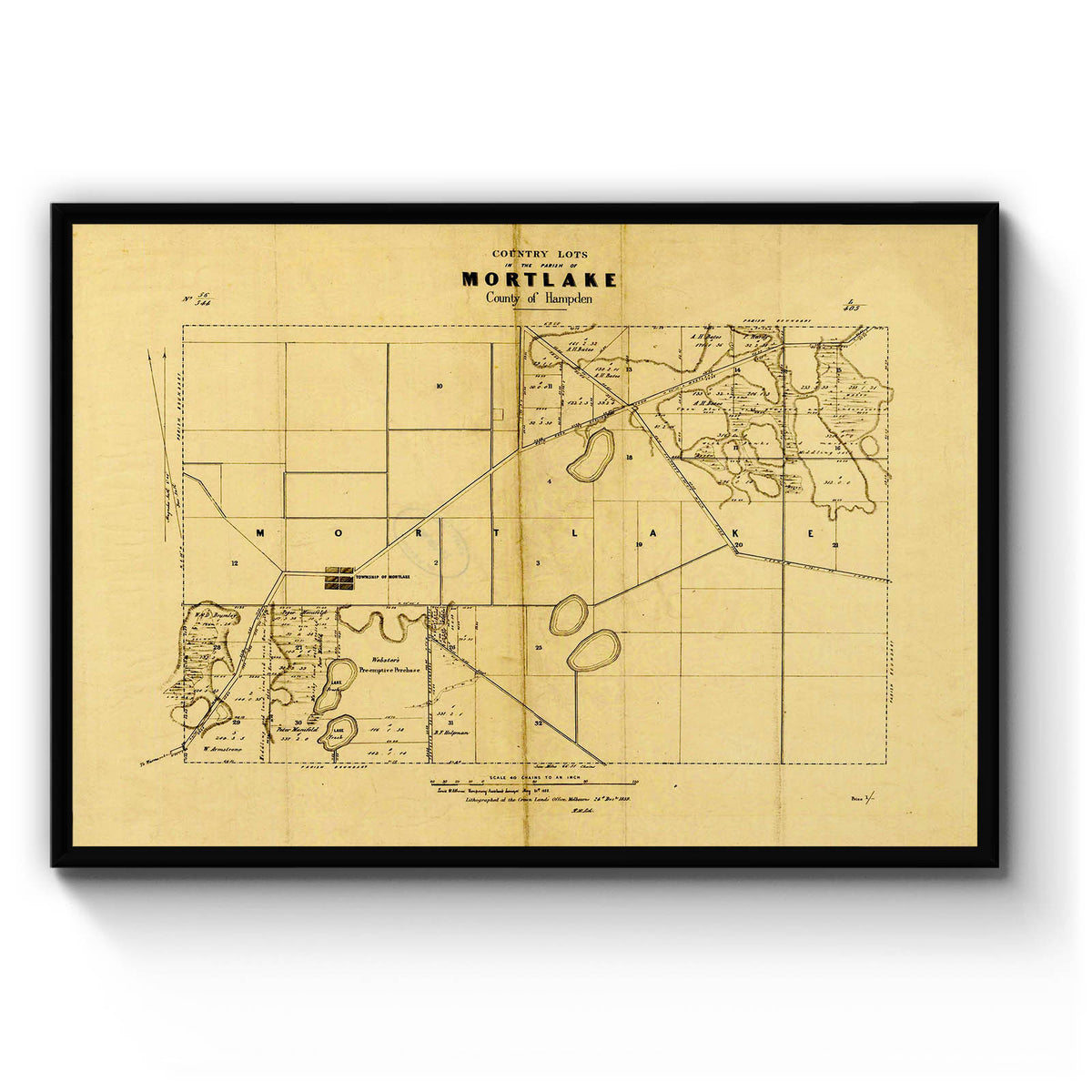 Mortlake, Victoria Australia Vintage Map #6 (1859) – Vintage Maps