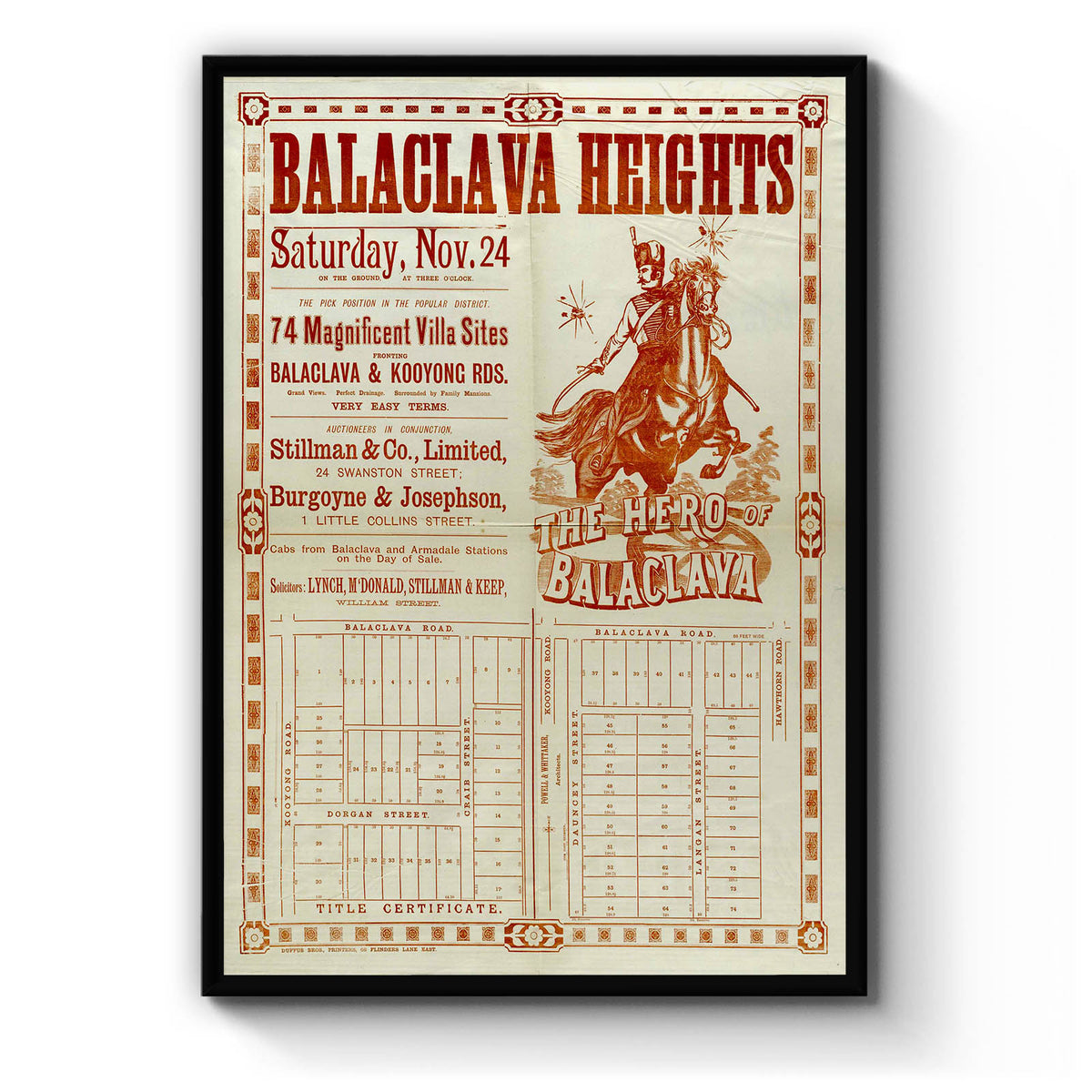 Balaclava, Victoria Australia Vintage Map #4 (1888?) – Vintage Maps