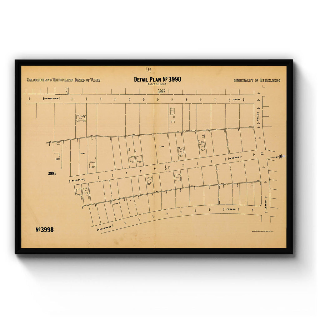 Heidelberg, Victoria Vintage Maps