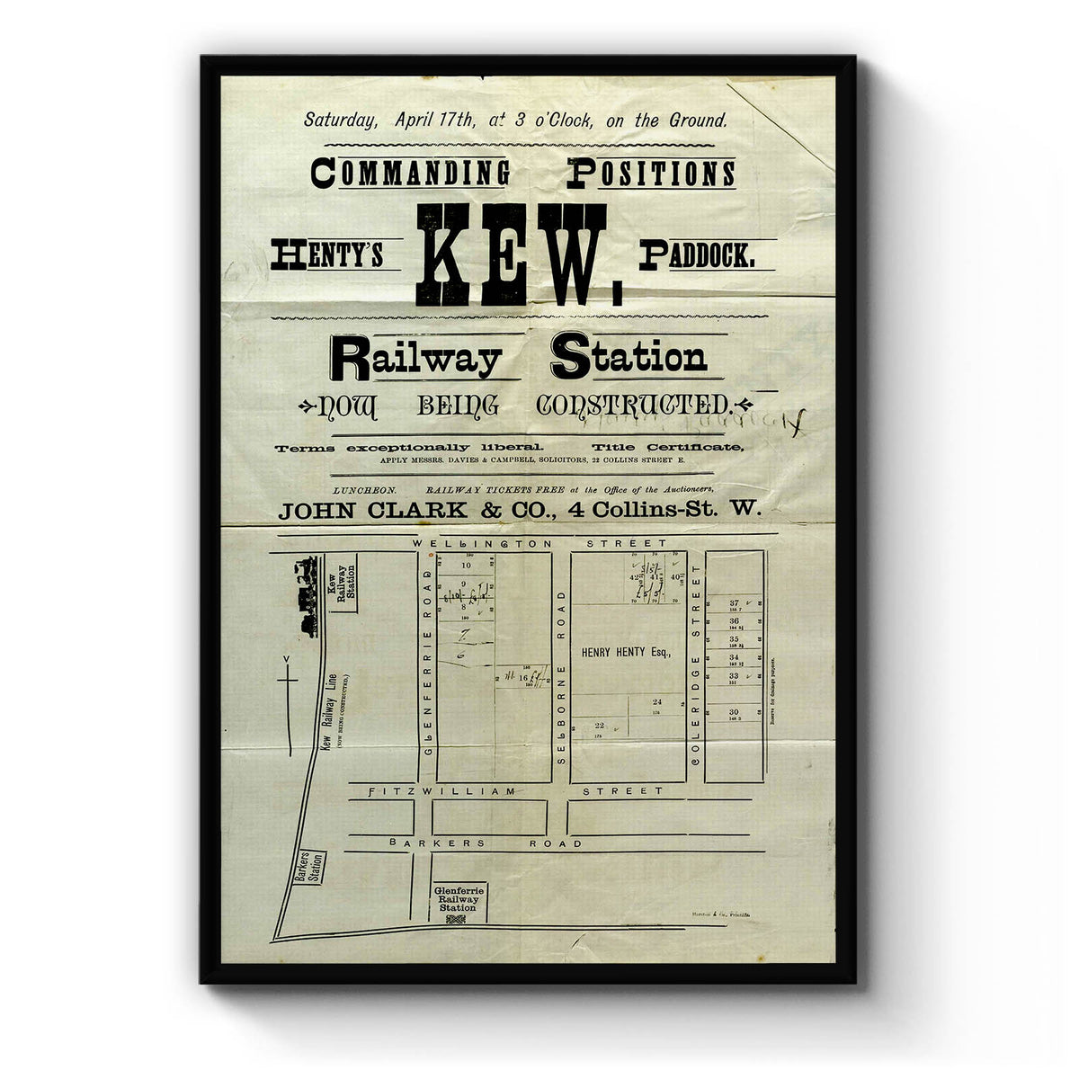 Kew, Victoria Australia Vintage Map #51 (1886) – Vintage Maps