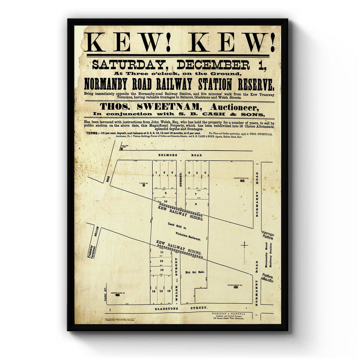 Kew, Victoria Australia Vintage Map #24 (1888?) – Vintage Maps