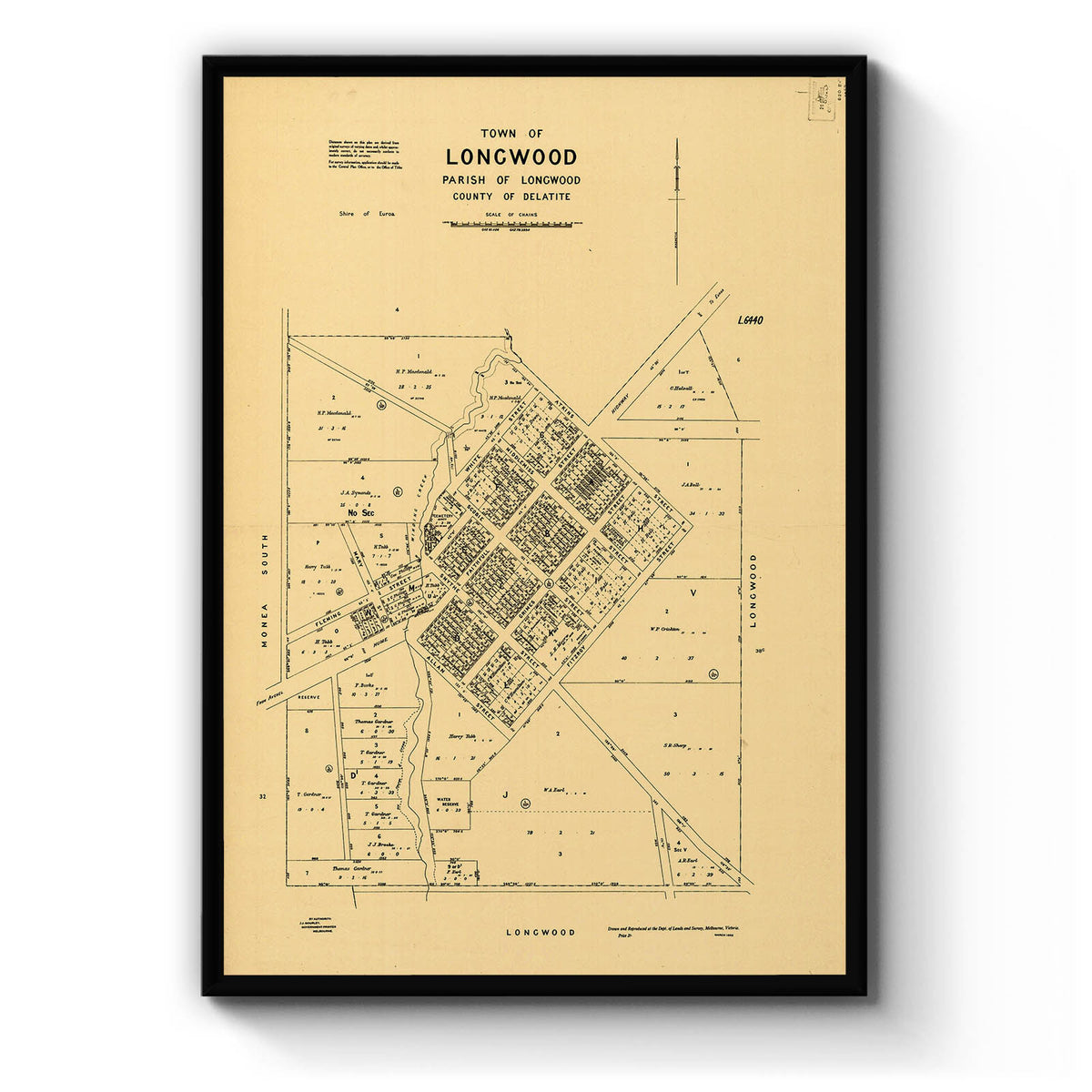 Longwood, Victoria Australia Vintage Map #2 (1952) – Vintage Maps