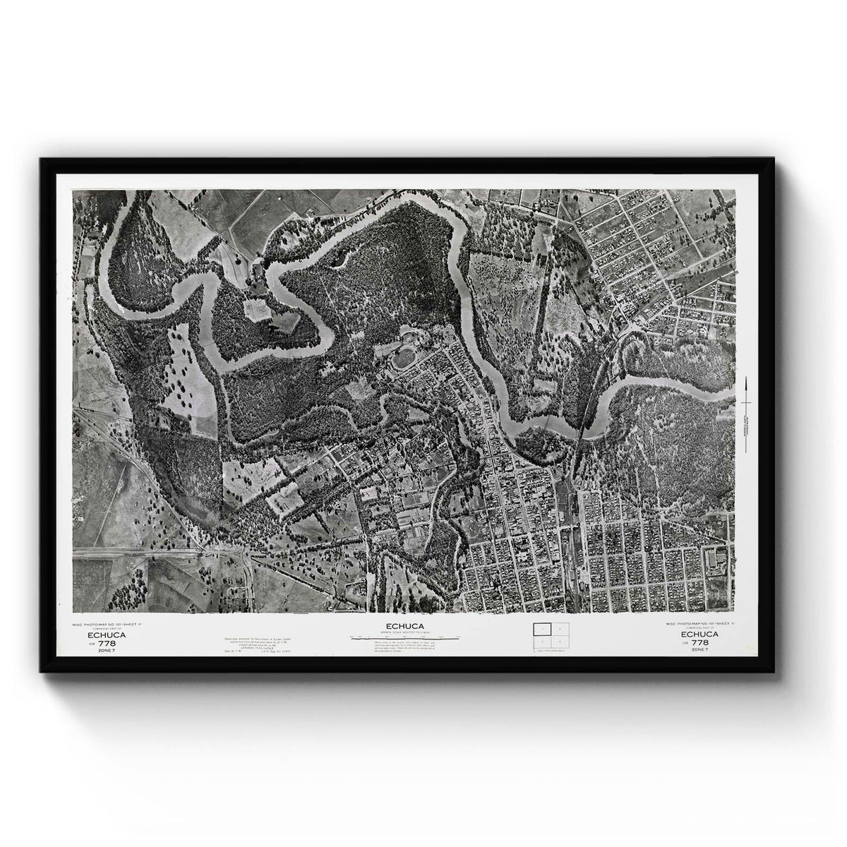 Echuca, Victoria Australia Vintage Map #13 (1960) – Vintage Maps