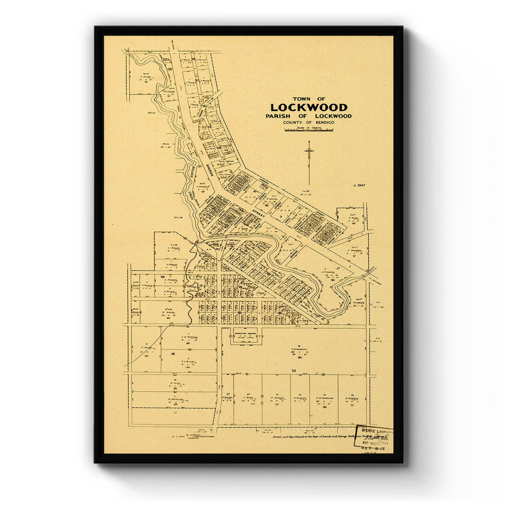 Lockwood, Victoria Vintage Maps