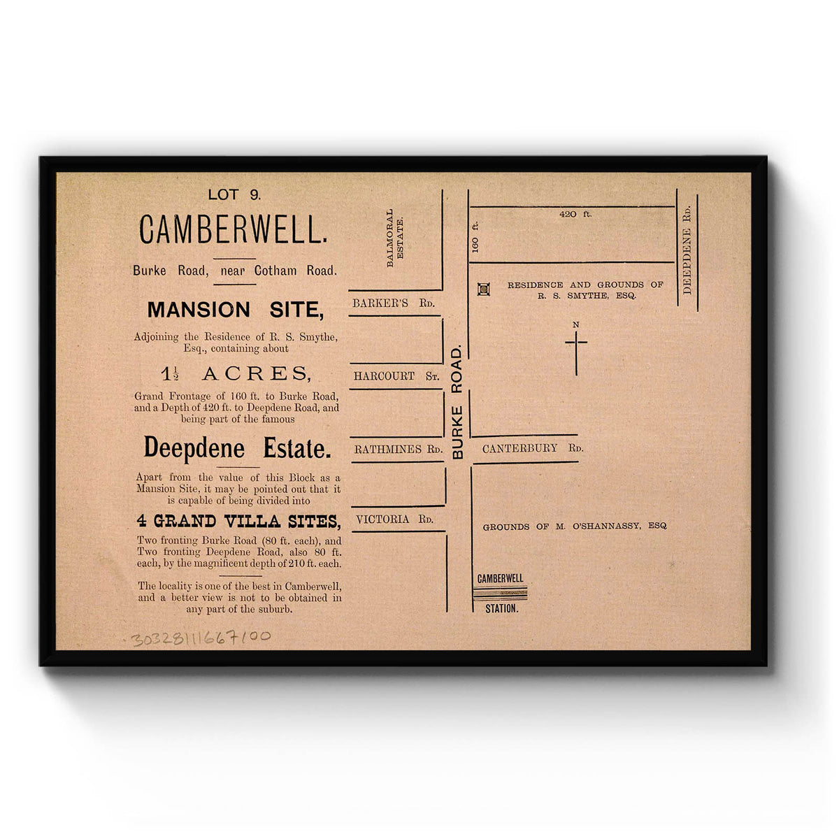 Camberwell, Victoria Australia Vintage Map #5 (18--) – Vintage Maps