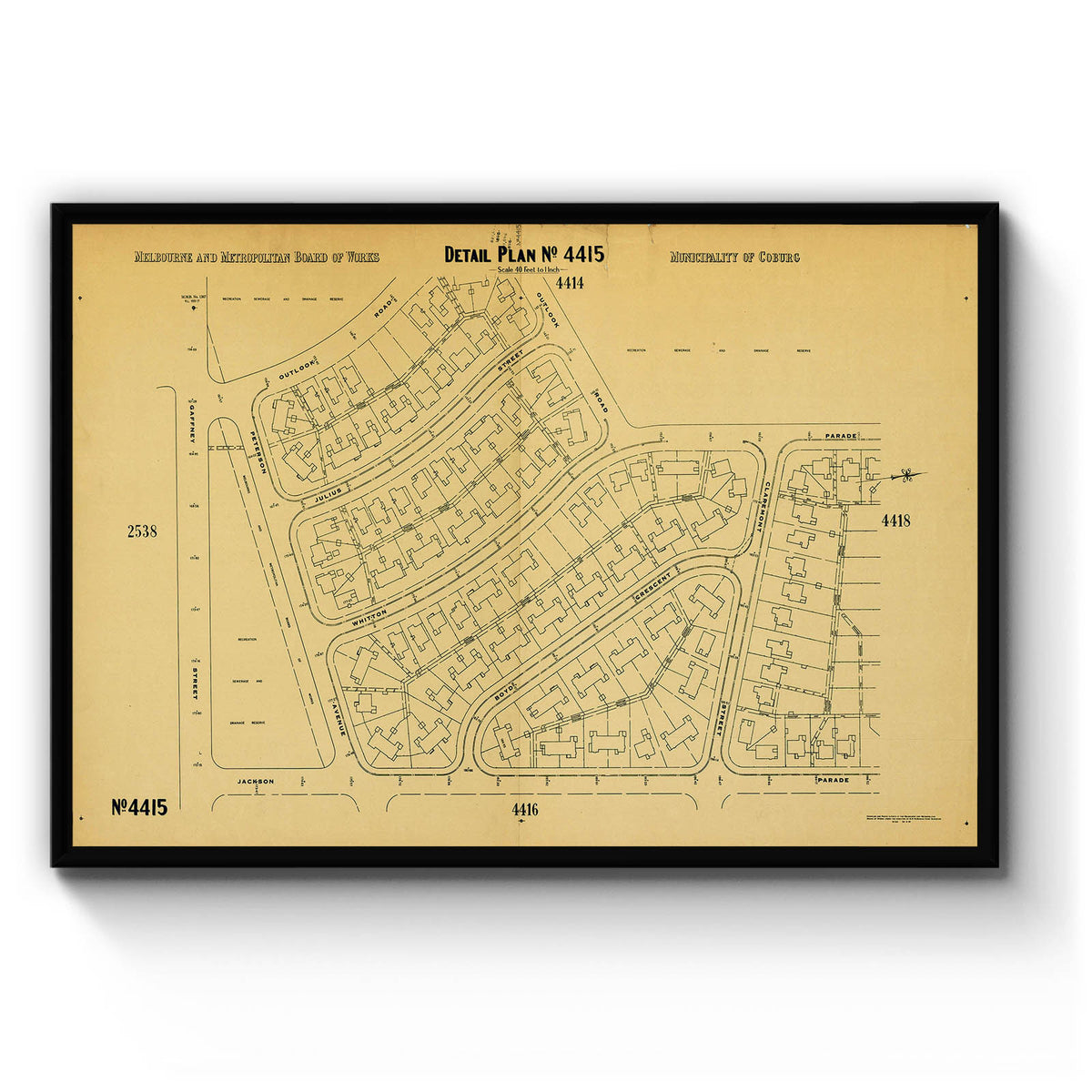 Coburg, Victoria Australia Vintage Map #74 (1949) – Vintage Maps