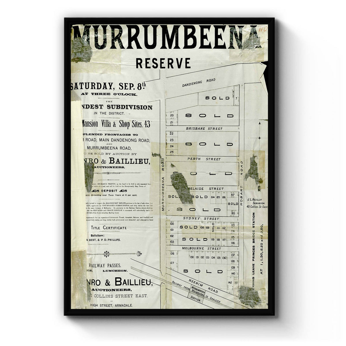 Murrumbeena, Victoria Australia Vintage Map #7 (188-?) – Vintage Maps