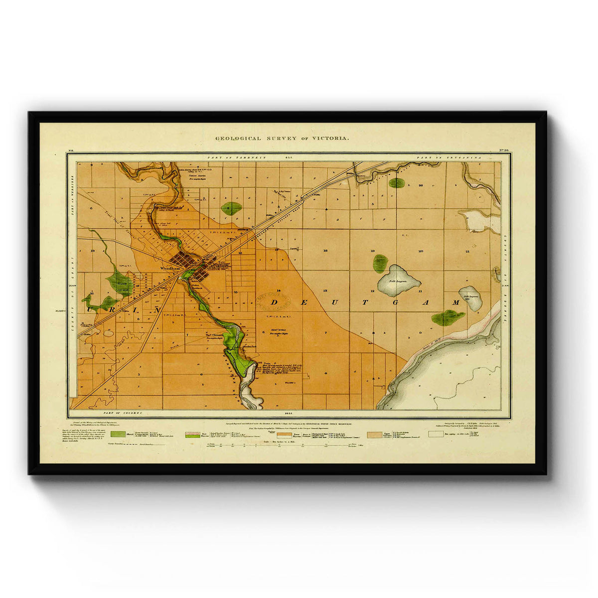 Wyndham, Victoria Australia Vintage Map #5 (1863) – Vintage Maps