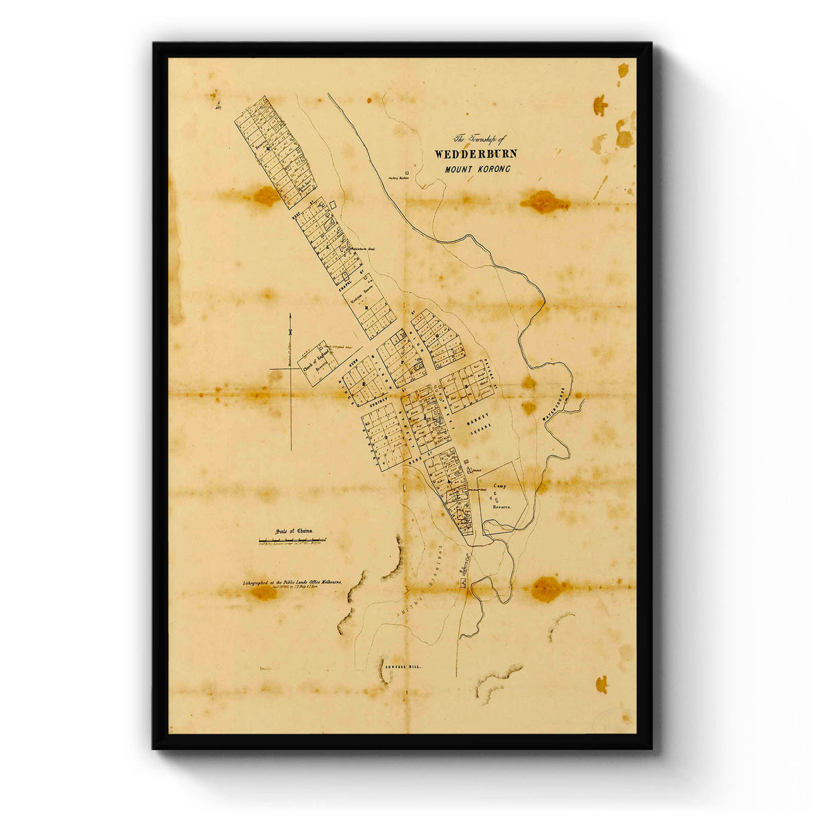 Wedderburn, Victoria Australia Vintage Map #2 (1858) – Vintage Maps