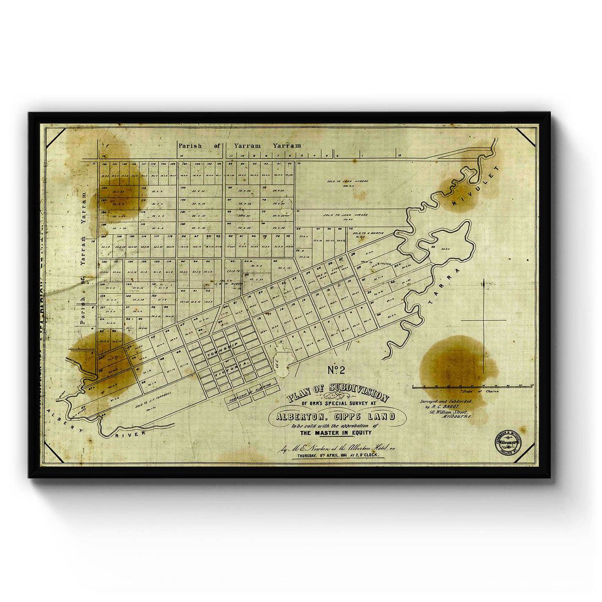 Alberton, Victoria Australia Vintage Map #1 (1861) – Vintage Maps