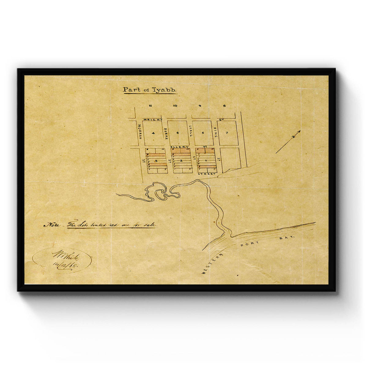 Tyabb, Victoria Australia Vintage Map #6 (1868) – Vintage Maps