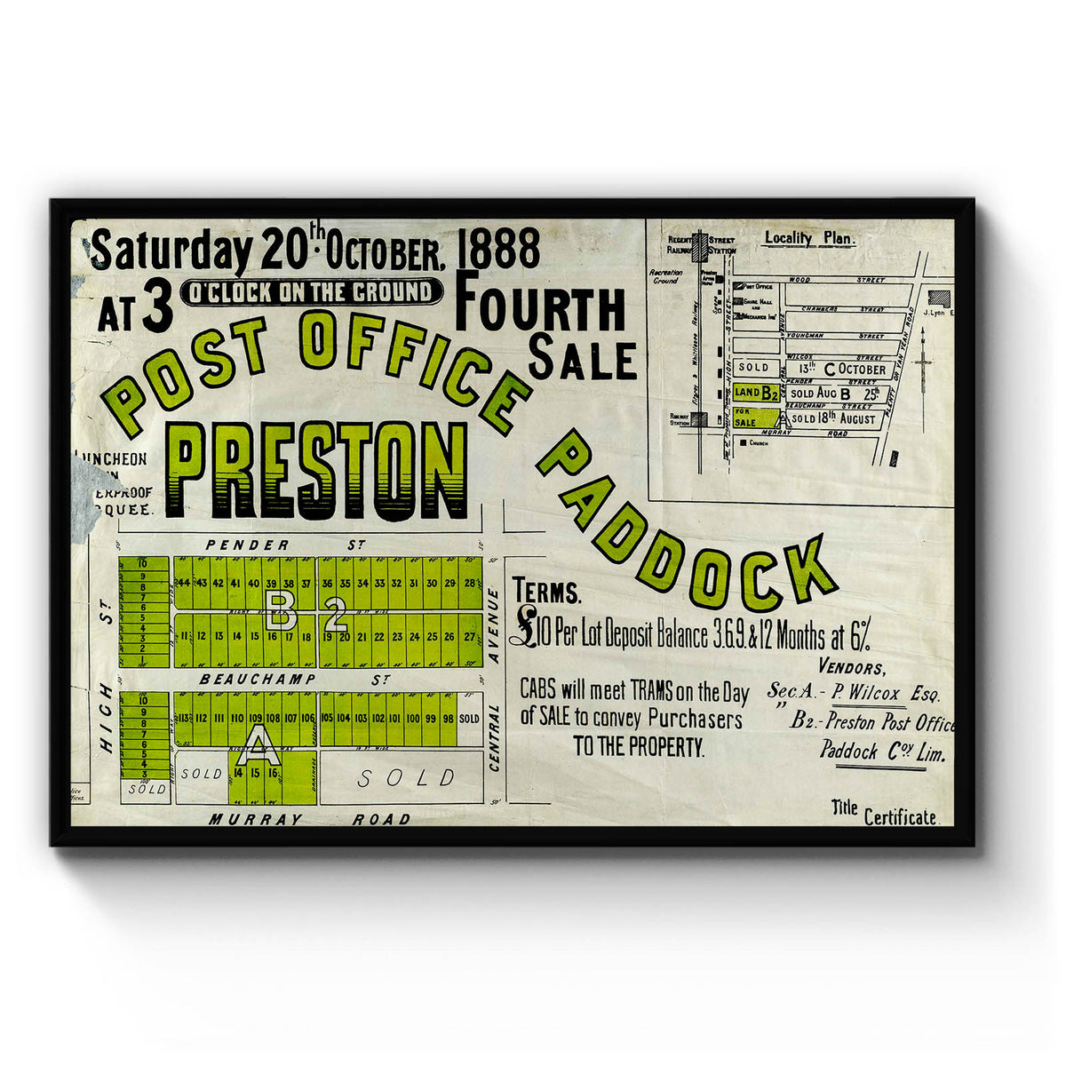 Preston, Victoria Australia Vintage Map #8 (1888) – Vintage Maps