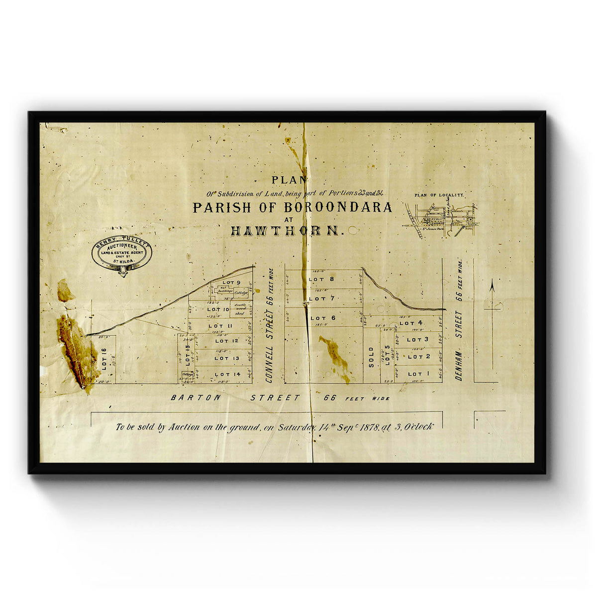 Hawthorn, Victoria Australia Vintage Map #294 (1878) – Vintage Maps