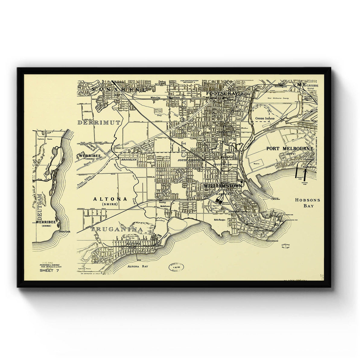 Williamstown, Victoria Australia Vintage Map #56 (1957) – Vintage Maps