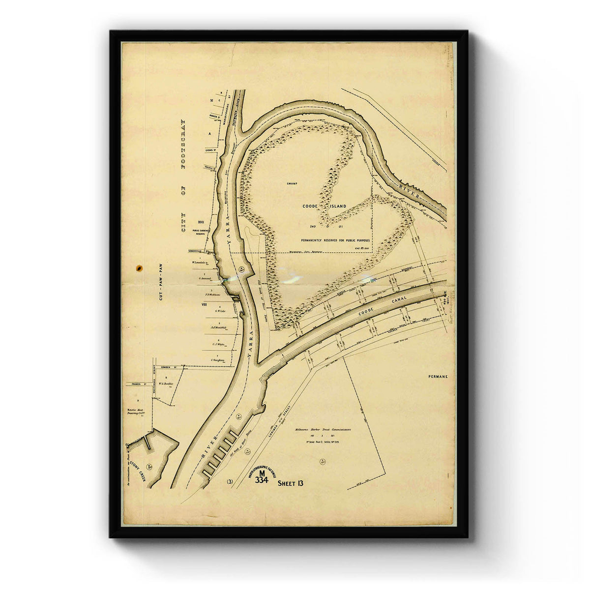 Docklands, Victoria Australia Vintage Map #5 (1877?) – Vintage Maps