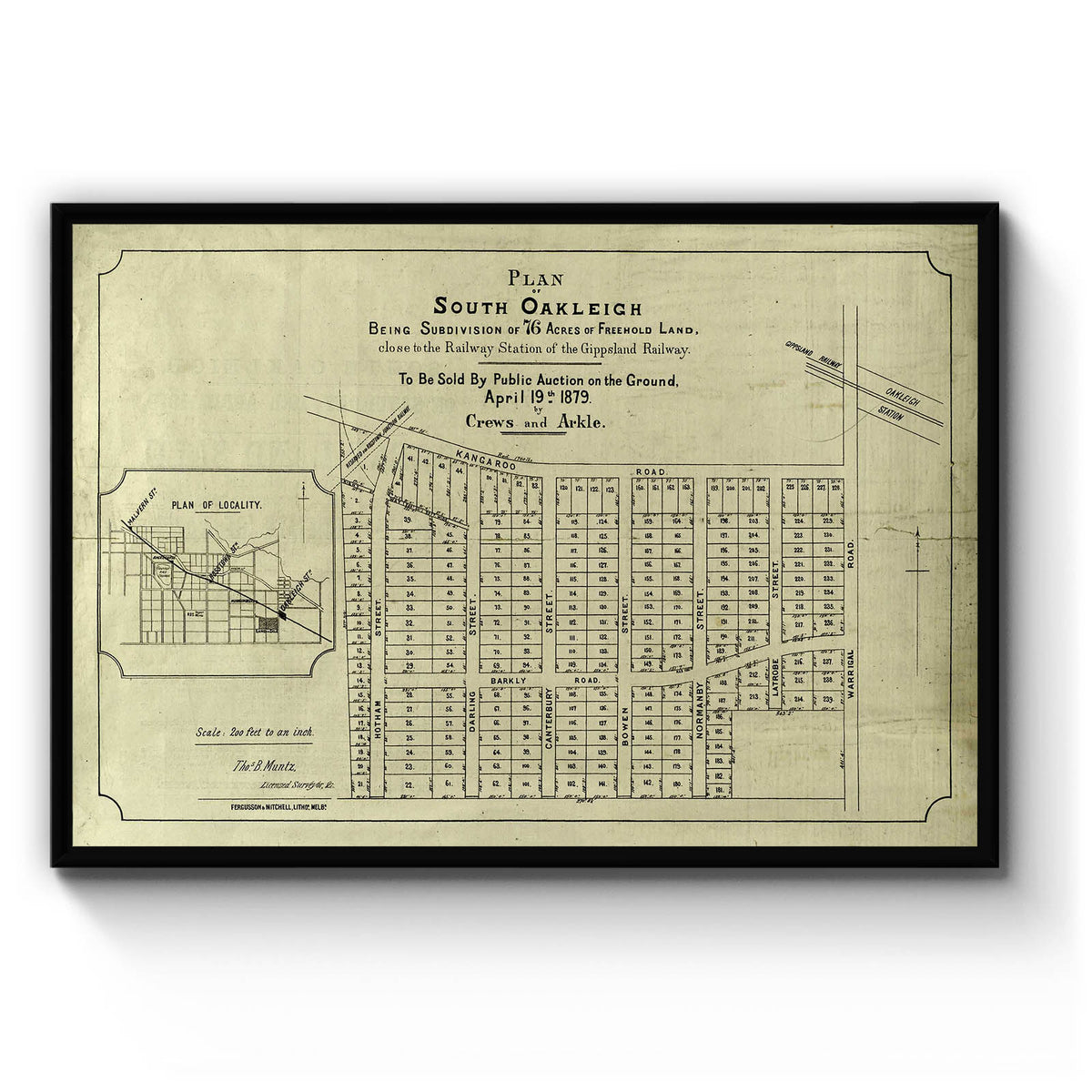 Oakleigh, Victoria Australia Vintage Map #25 (1879) – Vintage Maps