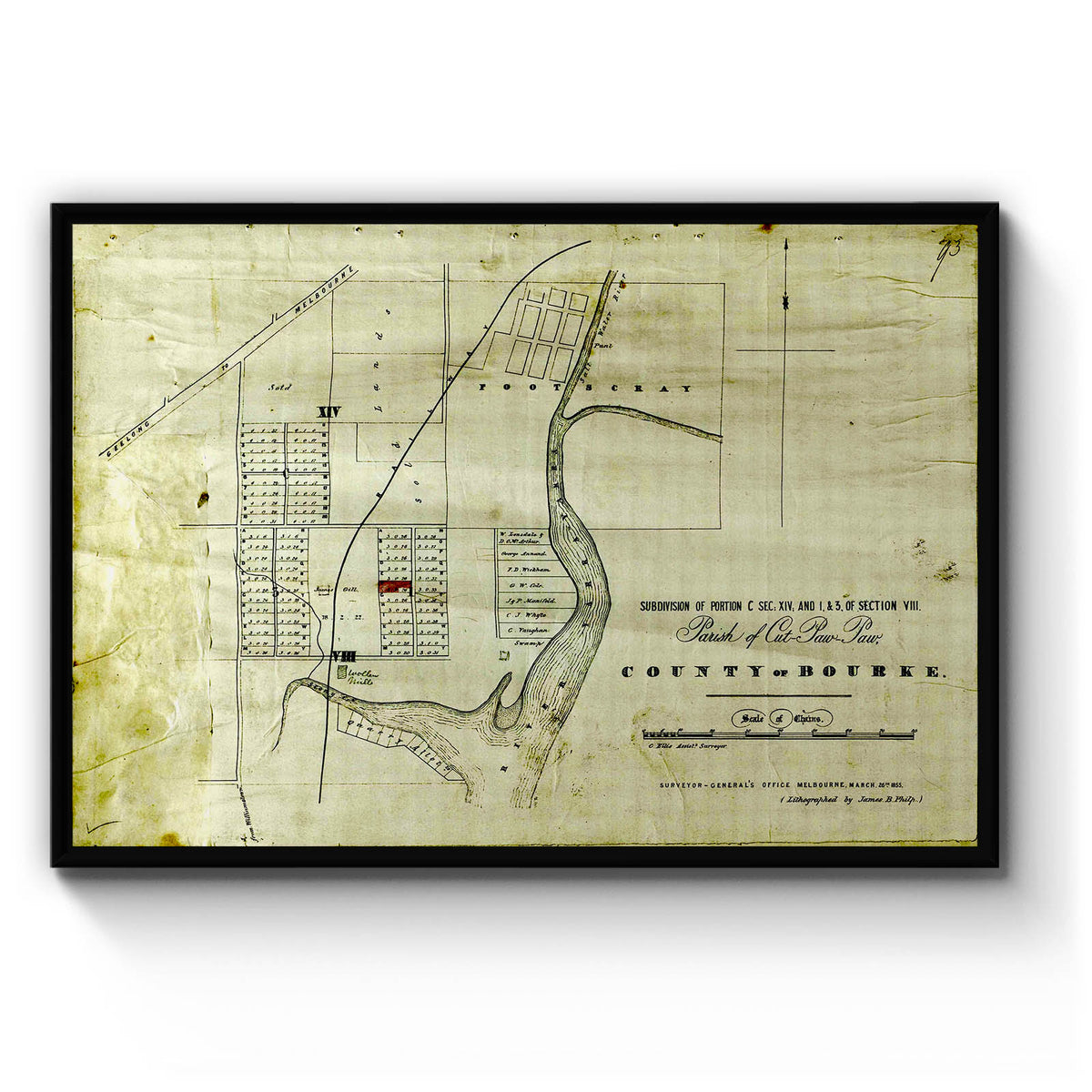 Williamstown, Victoria Australia Vintage Map #41 (1865) – Vintage Maps