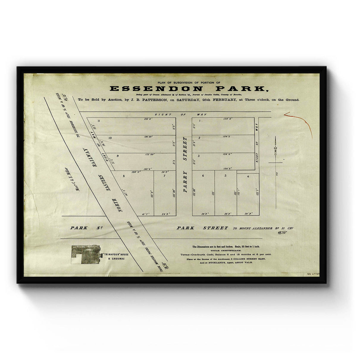 Essendon, Victoria Australia Vintage Map #23 (186-?) – Vintage Maps