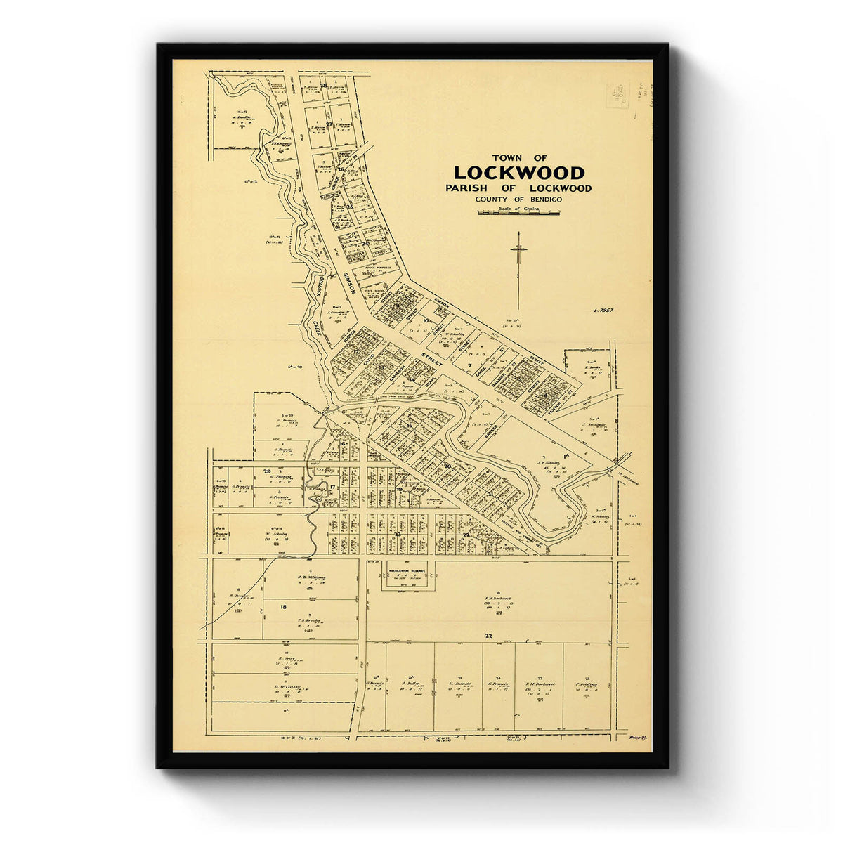 Lockwood, Victoria Australia Vintage Map #4 (1929) – Vintage Maps