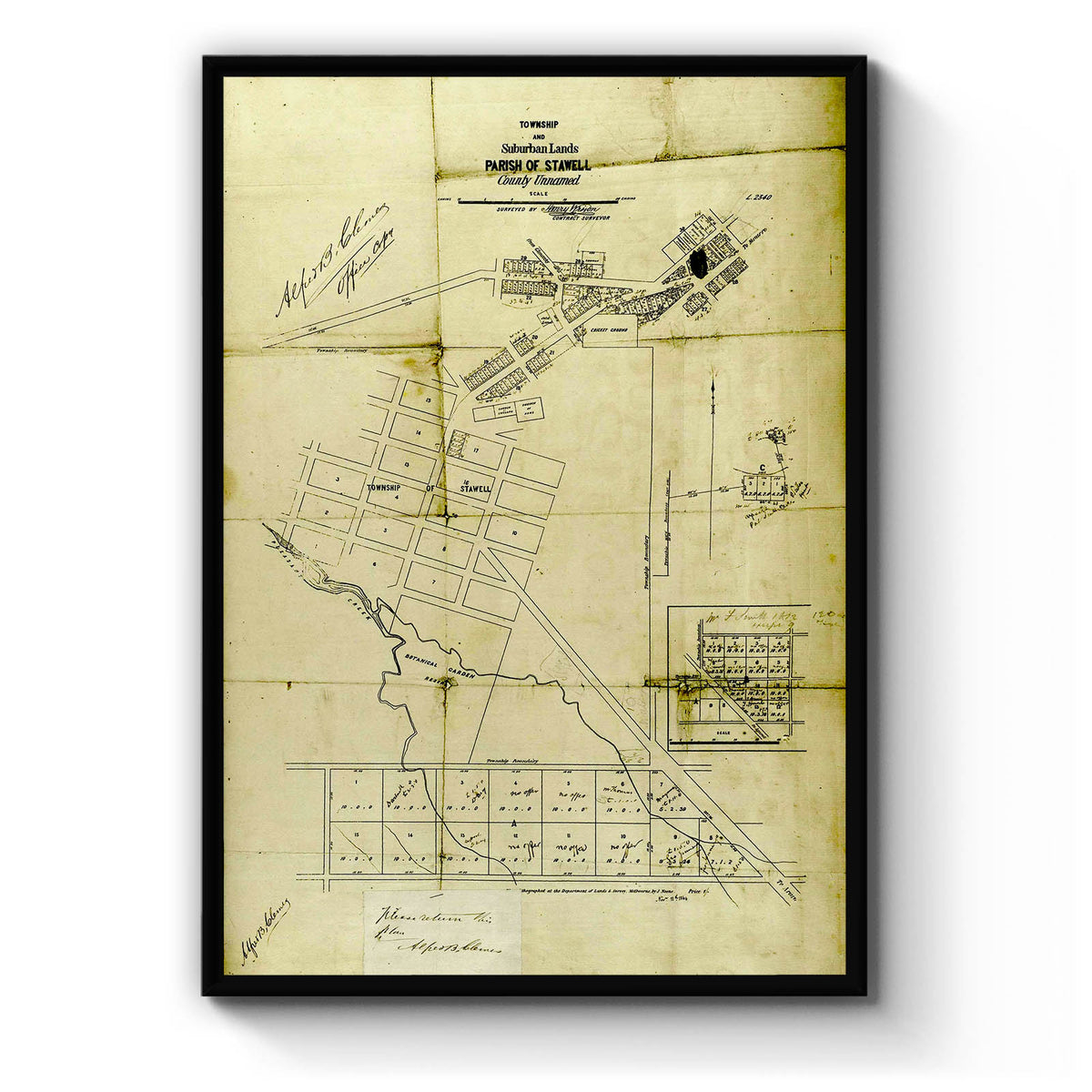 Stawell, Victoria Australia Vintage Map #7 (1864) – Vintage Maps