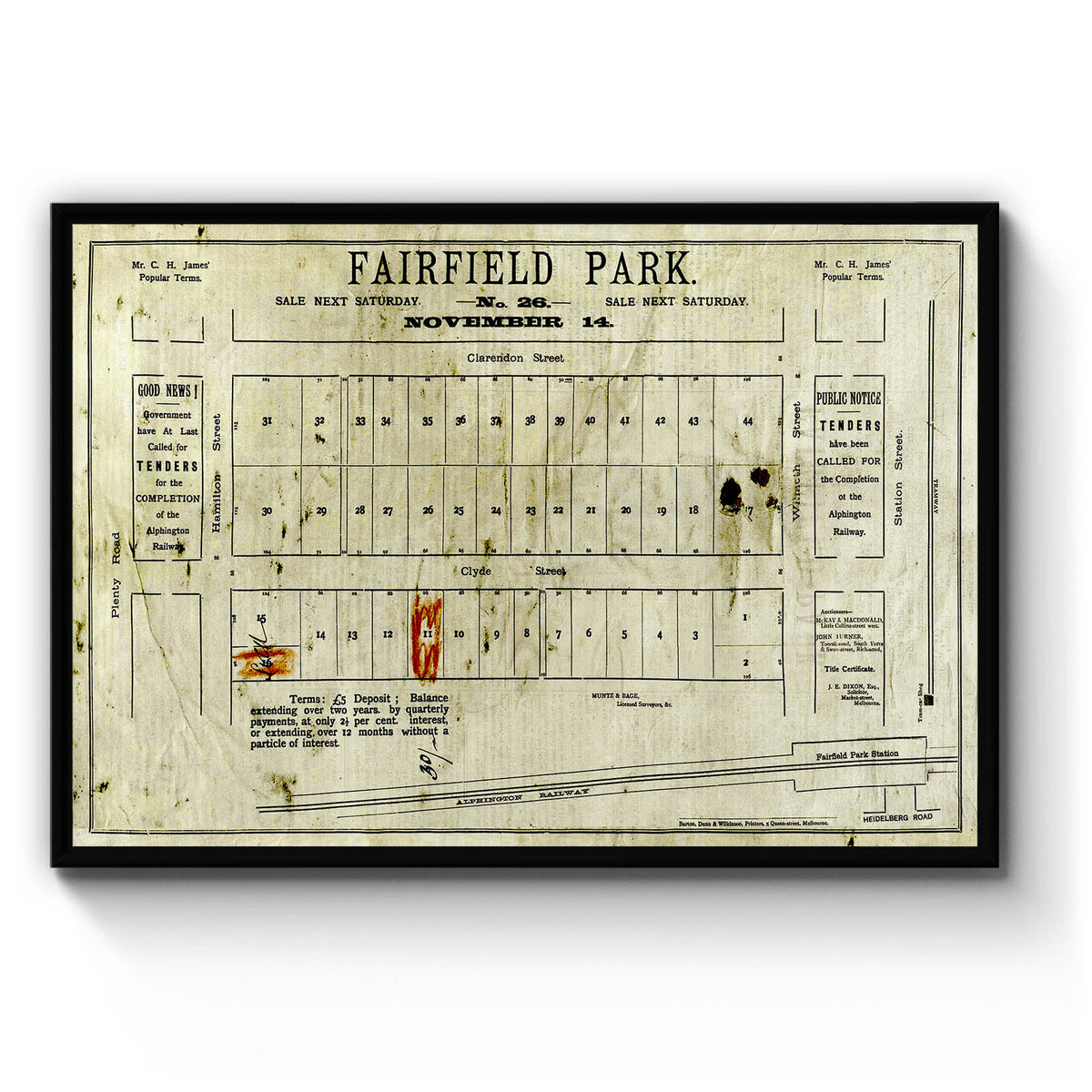 Thornbury, Victoria Australia Vintage Map #1 (18--?) – Vintage Maps