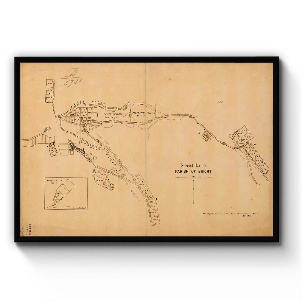 Bright, Victoria Vintage Maps