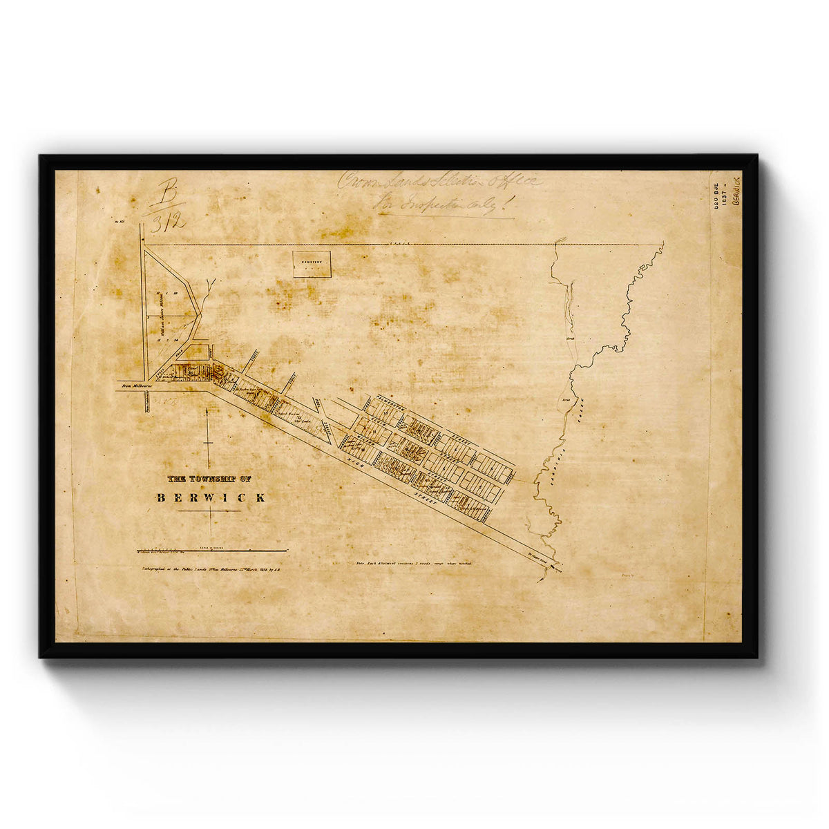 Berwick, Victoria Australia Vintage Map #1 (1858) – Vintage Maps