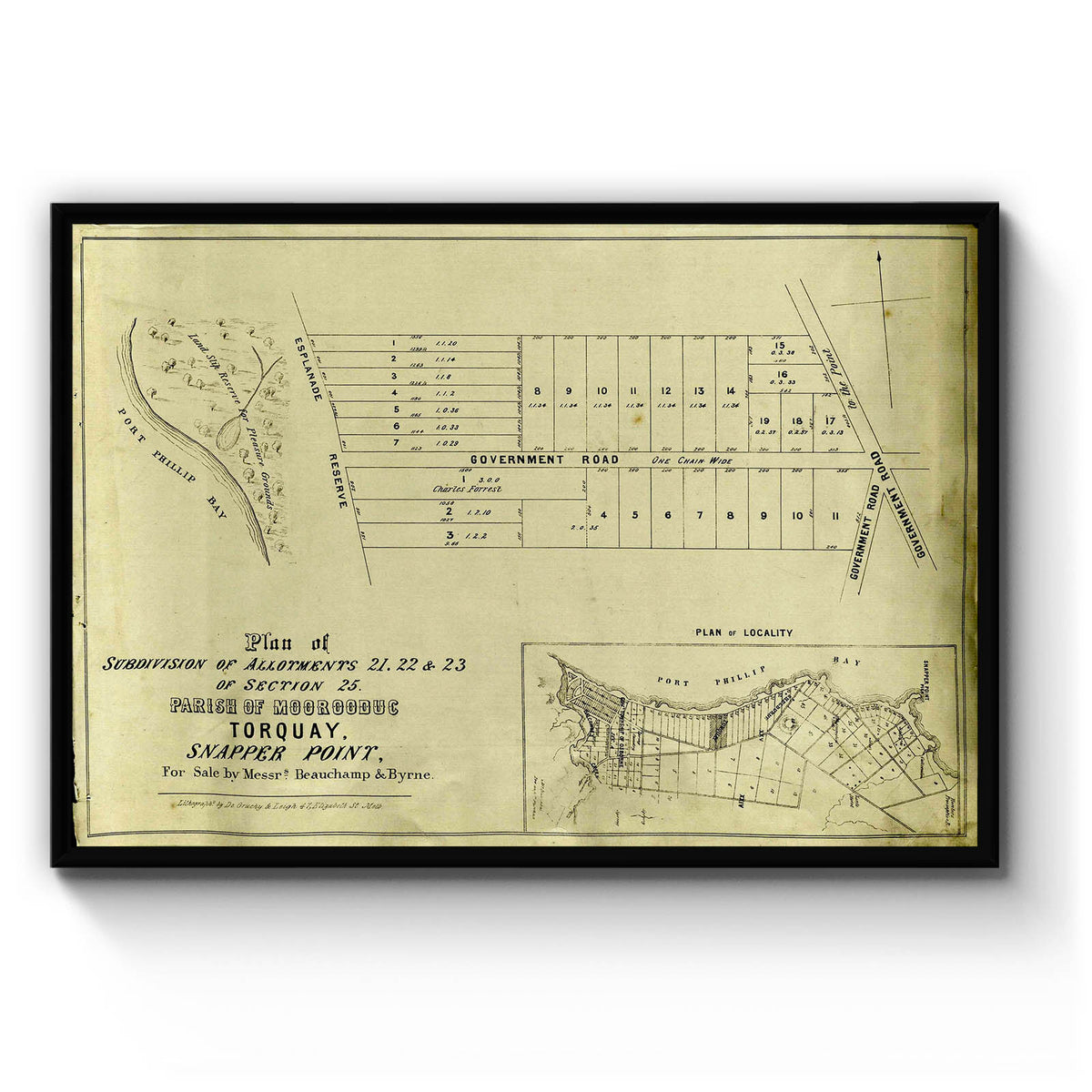 Mount Martha, Victoria Australia Vintage Map #10 (186-?) – Vintage Maps