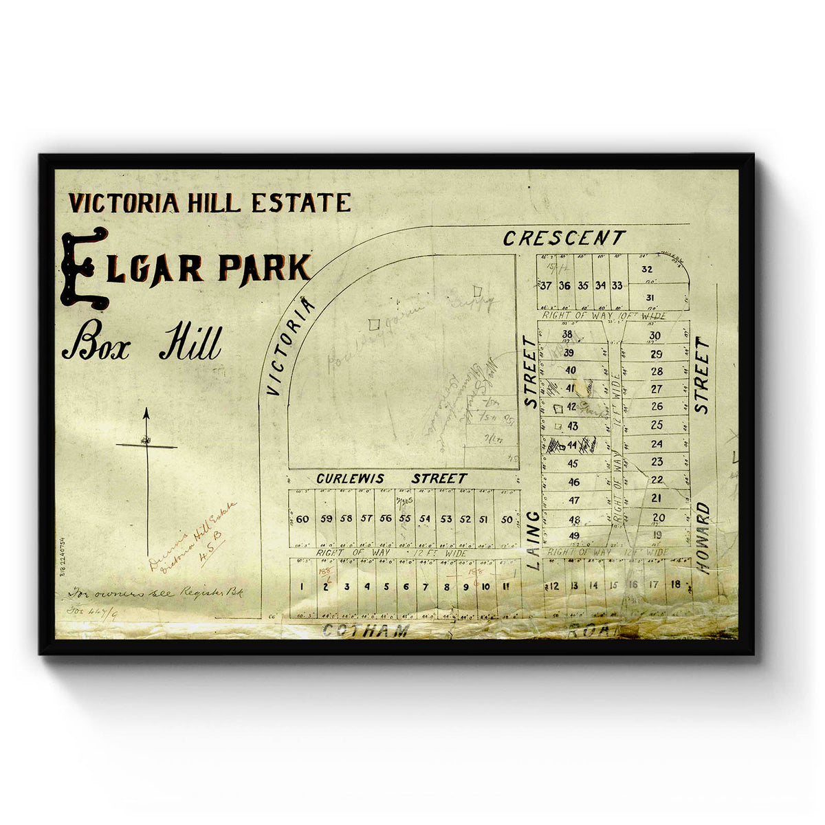 Box Hill, Victoria Australia Vintage Map #13 (1888?) – Vintage Maps