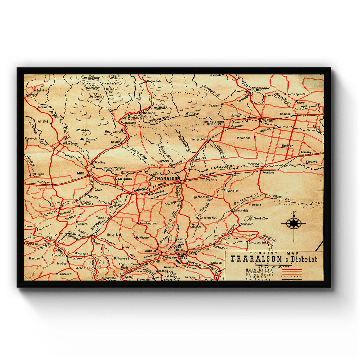 Traralgon, Victoria Australia Vintage Map #3 (1949?) – Vintage Maps