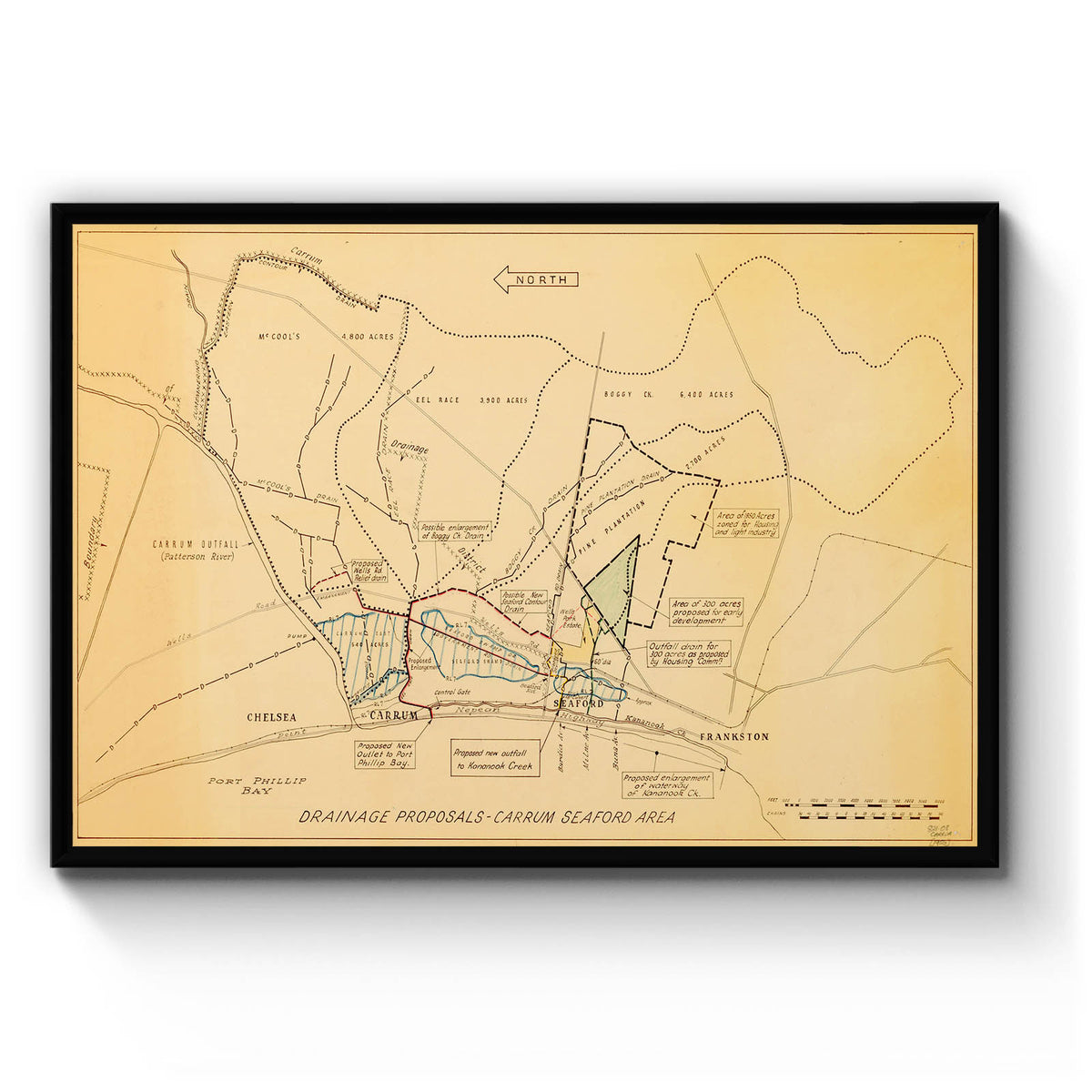 Carrum, Victoria Australia Vintage Map #6 (1956?) – Vintage Maps