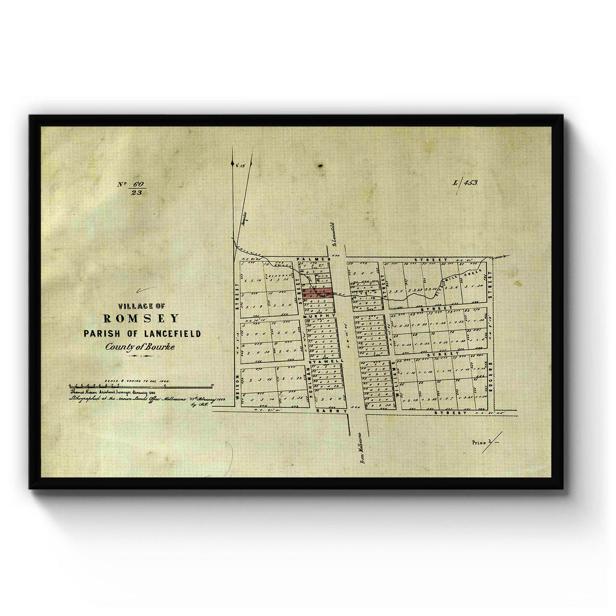 Romsey, Victoria Australia Vintage Map #3 (1855?) – Vintage Maps