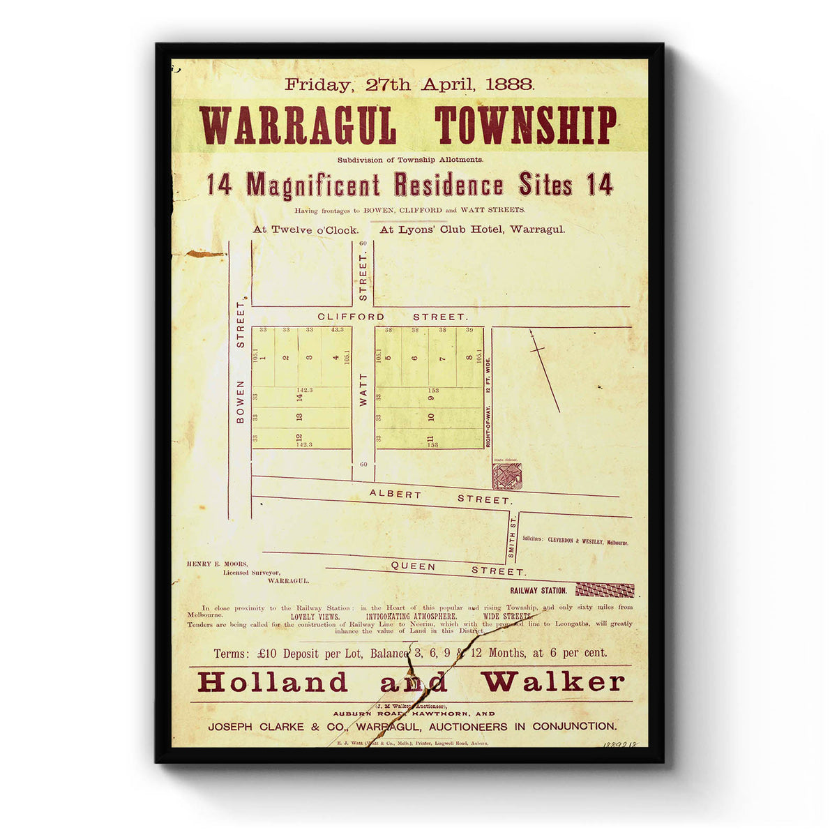 Warragul, Victoria Australia Vintage Map #4 (18--?) – Vintage Maps