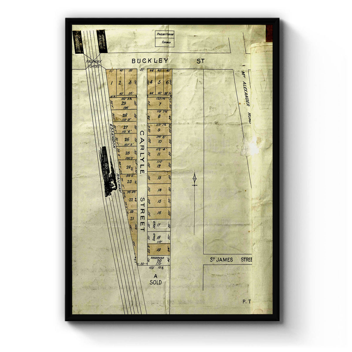 Essendon, Victoria Australia Vintage Map #4 (18--?) – Vintage Maps