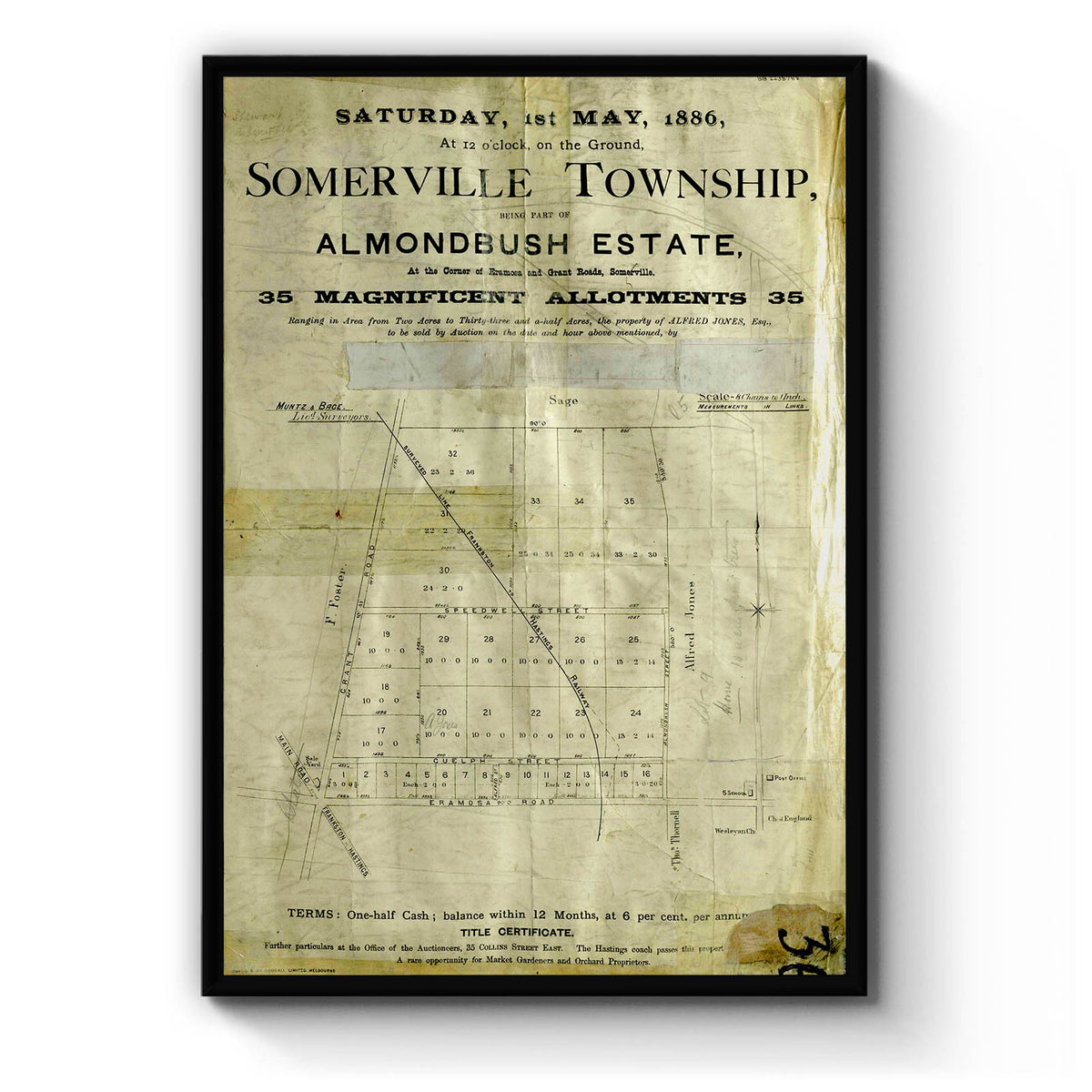 Somerville, Victoria Australia Vintage Map #2 (1886) – Vintage Maps