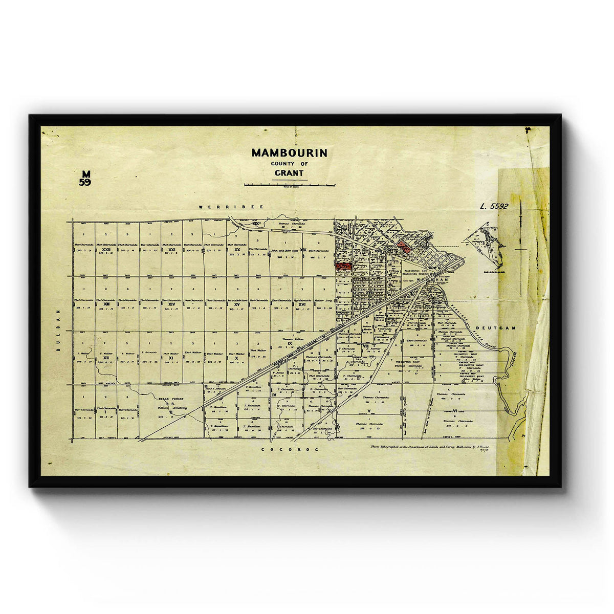 Wyndham, Victoria Australia Vintage Map #1 (1880) – Vintage Maps