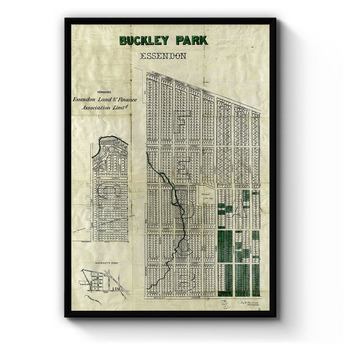 Essendon, Victoria Australia Vintage Map #6 (18--?) – Vintage Maps