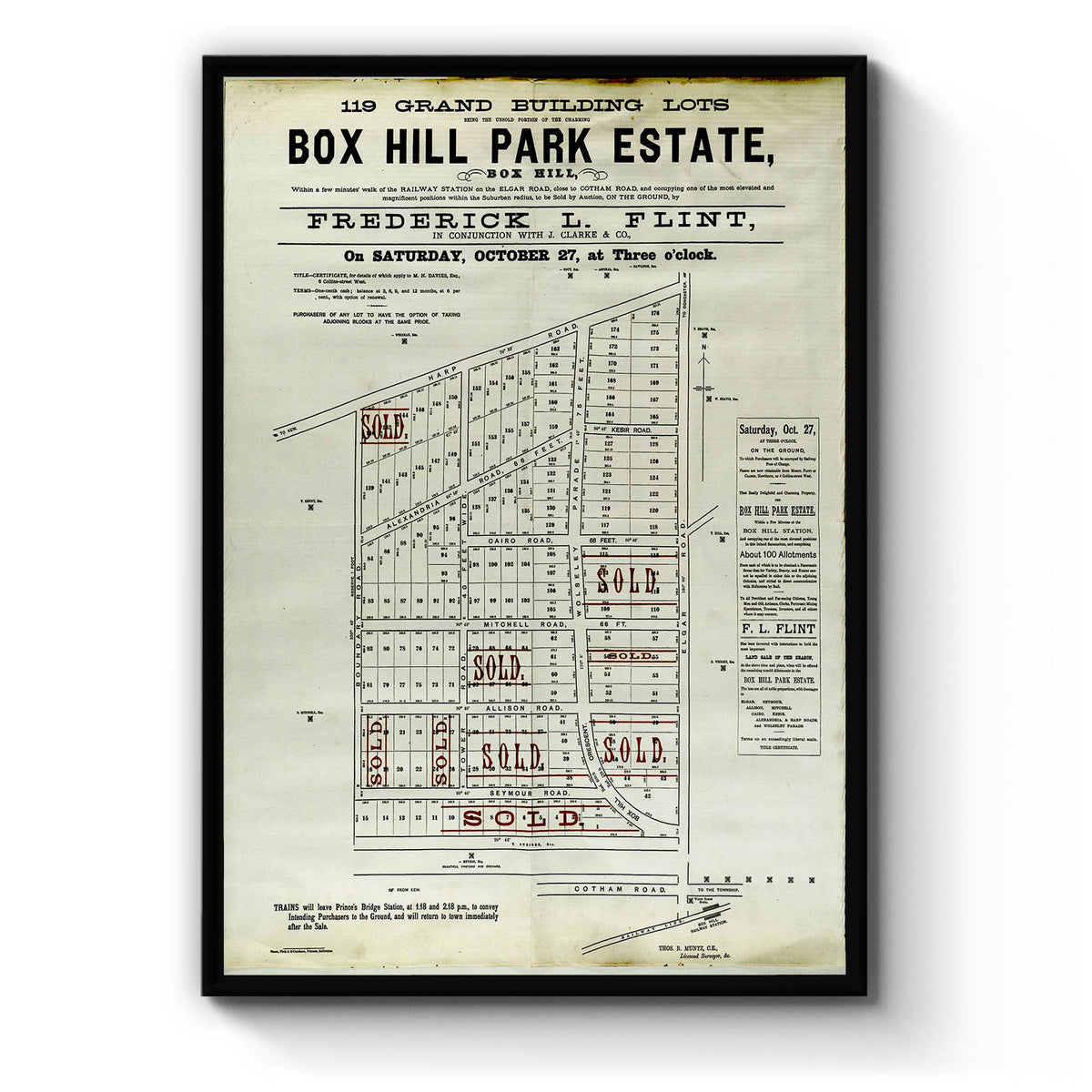 Box Hill, Victoria Australia Vintage Map #73 (1883) – Vintage Maps