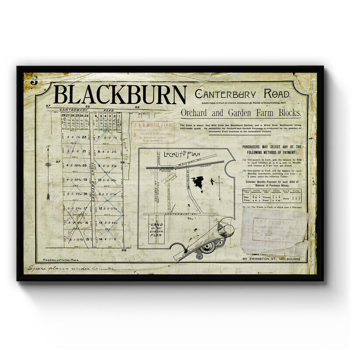 Blackburn, Victoria Australia Vintage Map #1 (18--?) – Vintage Maps